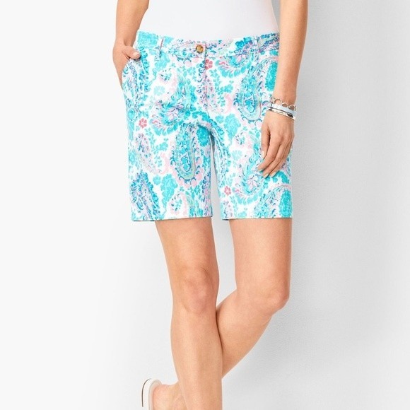 Talbots | Shorts | Talbots Girlfriend Chino Shorts In Paisley Print ...